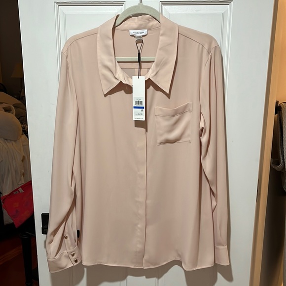 Calvin Klein | Tops | Calvin Klein Long Sleeve Light Peach Top I Picked ...